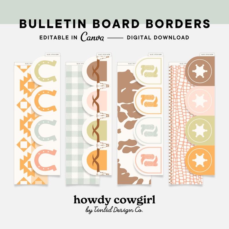 Editable Classroom Display Bundle, Howdy Cowgirl Class Decor, Printable ...