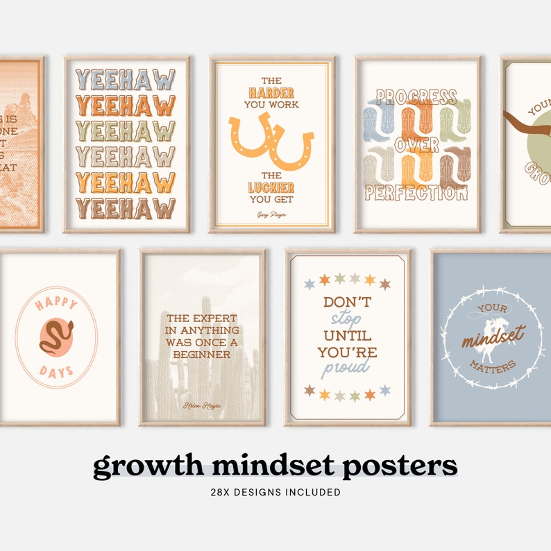 Printable Growth Mindset Posters, Motivational Classroom Display ...