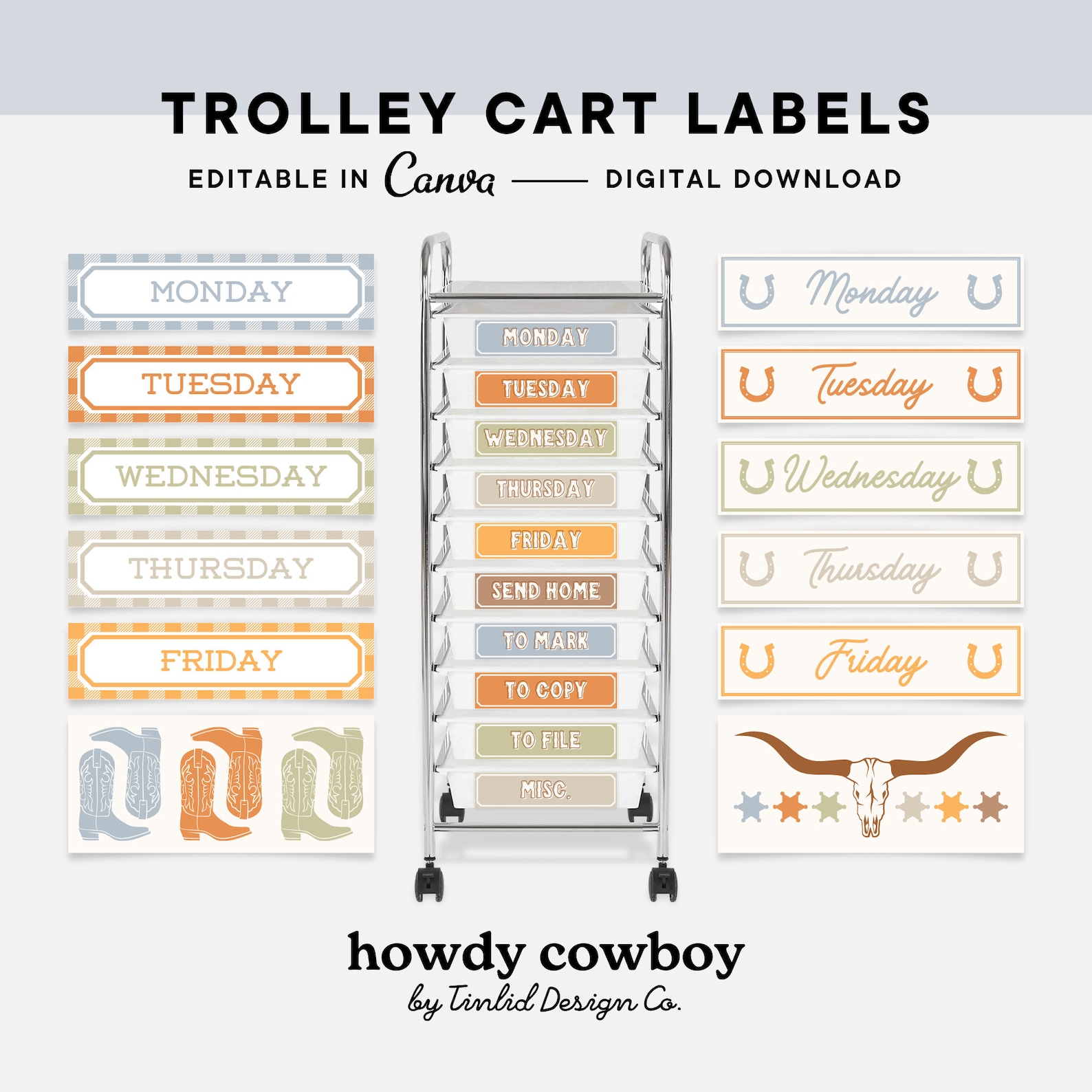 Editable Classroom Organisation Decor Bundle, Howdy Cowgirl Class ...