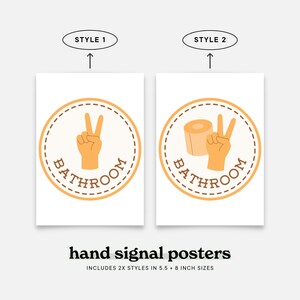 Printable Classroom Hand Signal Posters, Editable Canva Template ...