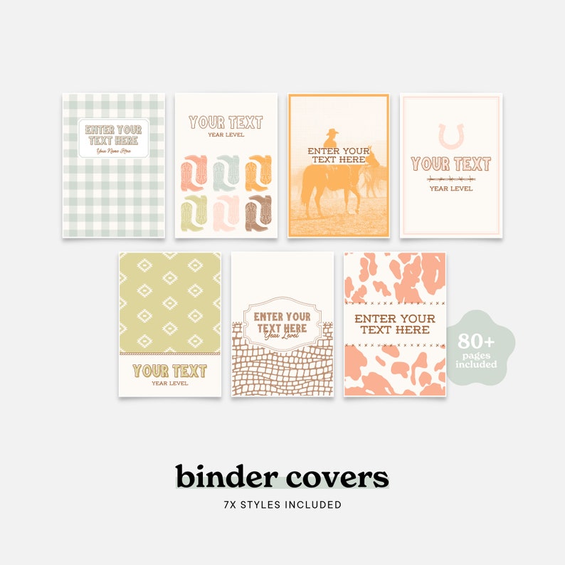Printable Binder Covers and Spines, Editable Canva Templates, Teacher ...