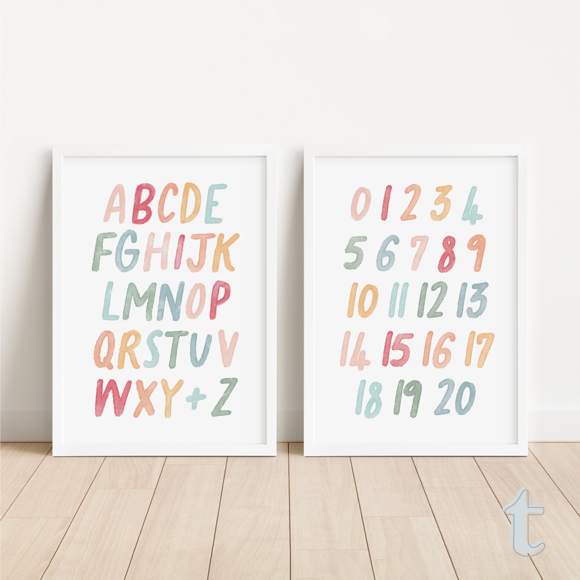 Rainbow Educational Posters, Set of 8 Homeschool Prints, Printable Wall ...