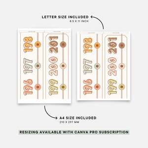 Printable Classroom Number Line & Skip Counting Posters, Editable Canva ...