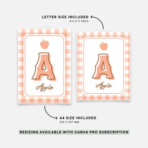 Printable Alphabet Posters Classroom Display Editable Canva - Etsy ...
