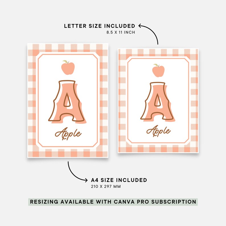 Printable Alphabet Posters Classroom Display Editable Canva - Etsy ...