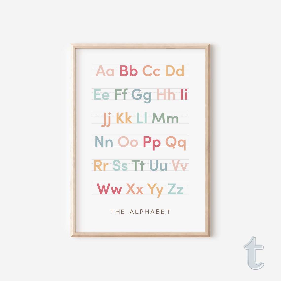 Rainbow Alphabet Poster Numbers Poster ABC Print 1-20 - Etsy Australia