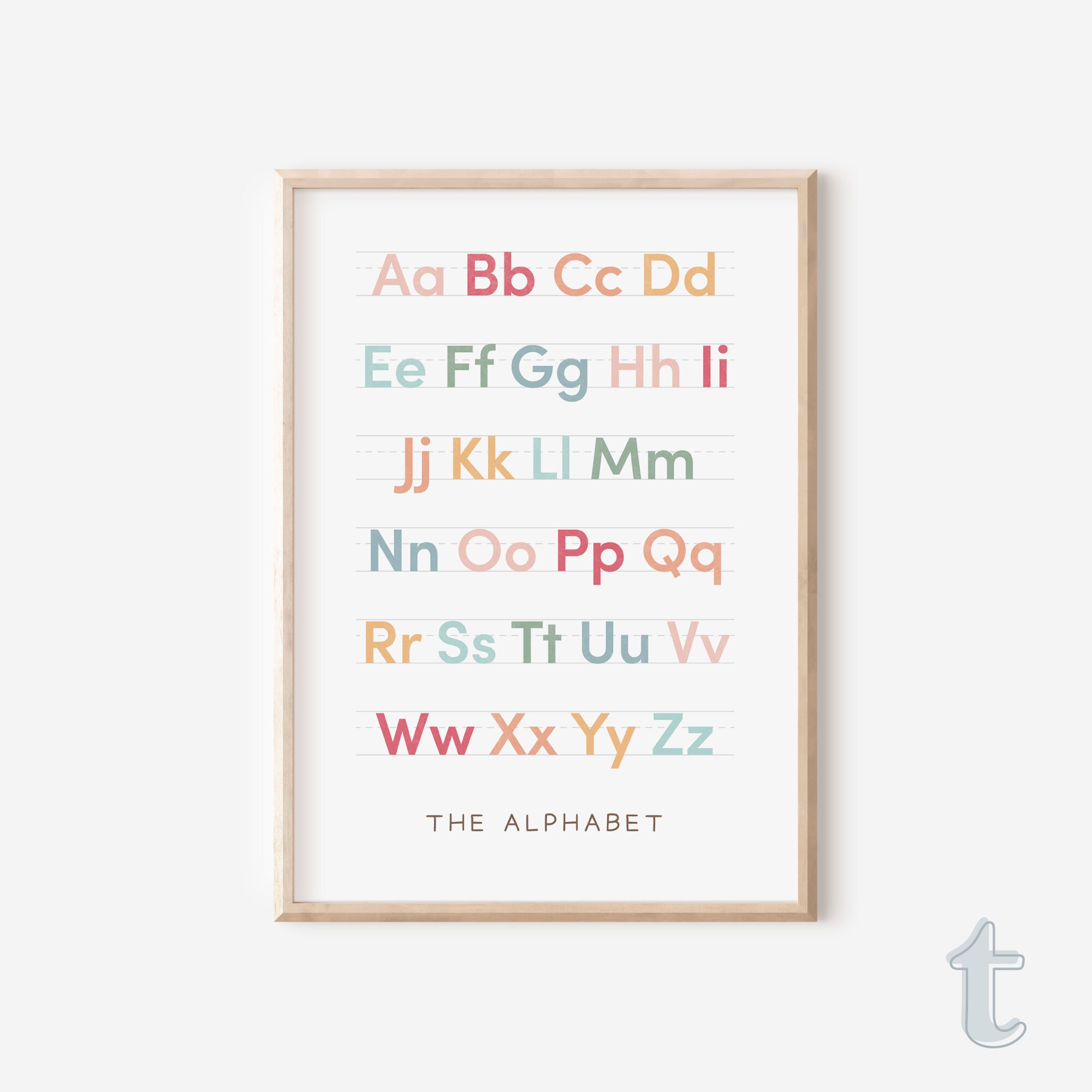Rainbow Alphabet Poster Numbers Poster ABC Print 1-20 - Etsy Australia