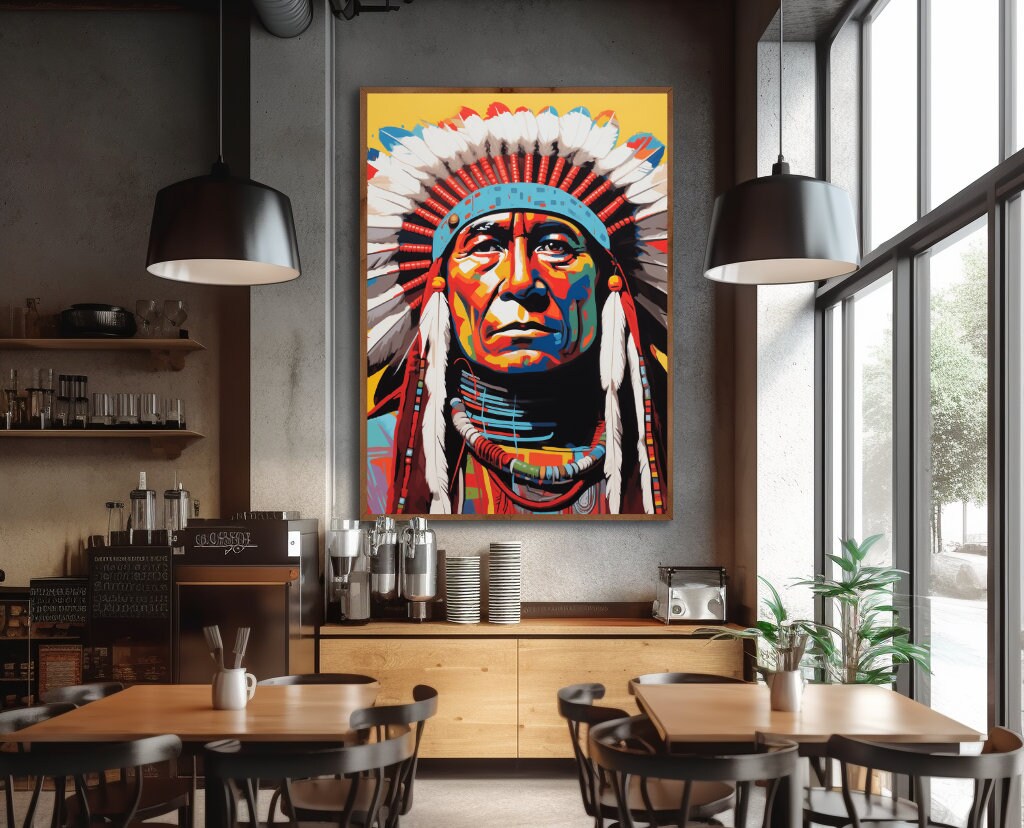 Capture Native Tradition: Art Print of Resolute Chief (digital) - Etsy