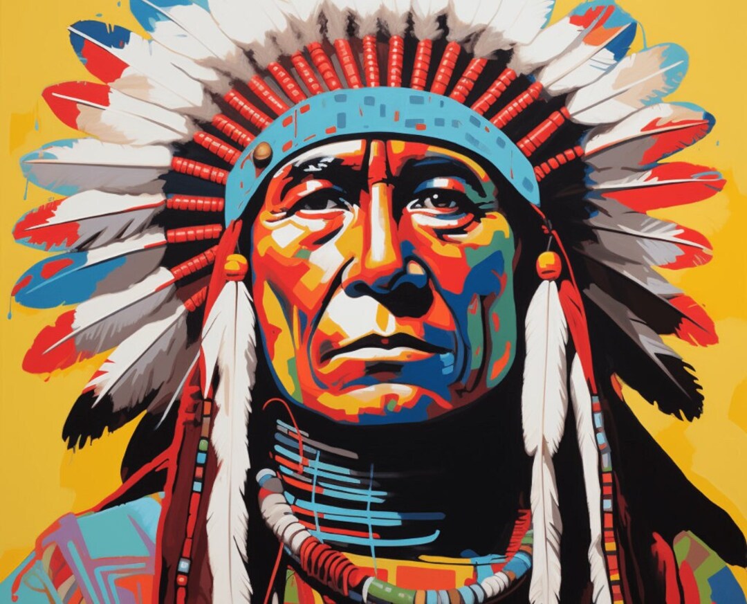 Capture Native Tradition: Art Print of Resolute Chief (digital) - Etsy