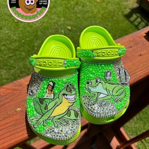 Rhinestone Crocs, Bling Crocs Princess in the Frog Croc, Customs Crocs ...