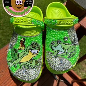 Rhinestone Crocs, Bling Crocs Princess in the Frog Croc, Customs Crocs ...