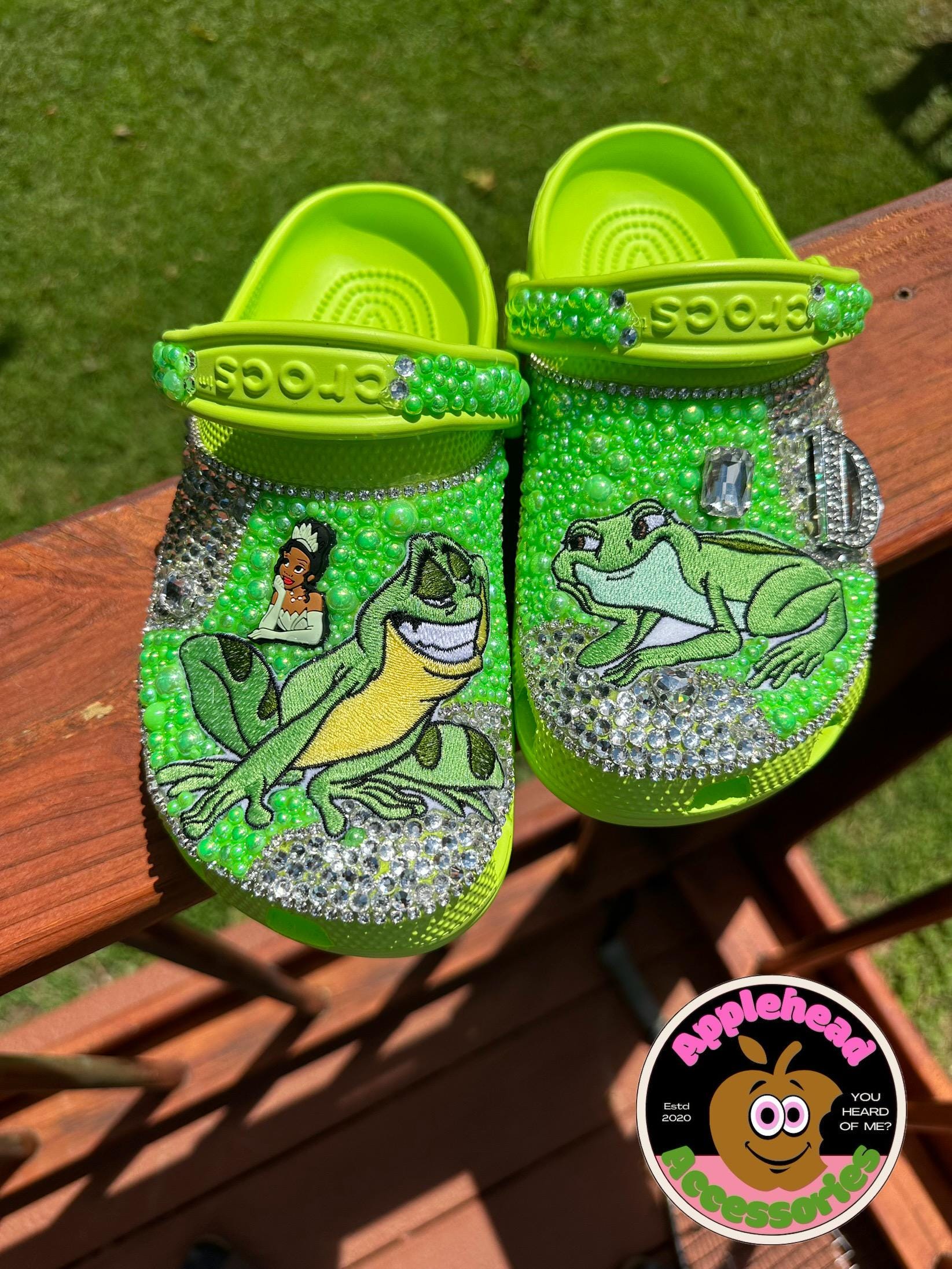 Rhinestone Crocs, Bling Crocs Princess in the Frog Croc, Customs Crocs ...