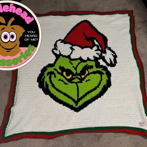Crochet Grinch Holiday Throw Blanket - Etsy