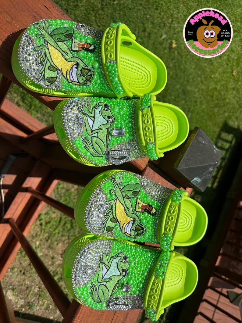 Rhinestone Crocs, Bling Crocs Princess in the Frog Croc, Customs Crocs ...
