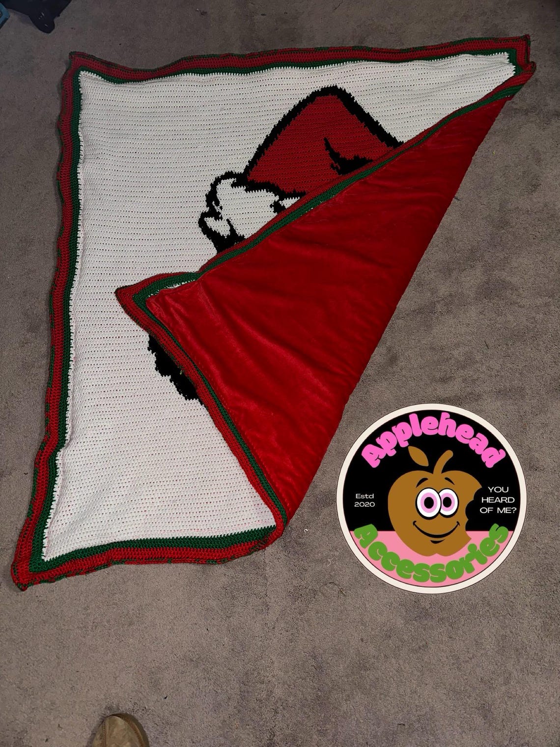 Crochet Grinch Holiday Throw Blanket - Etsy