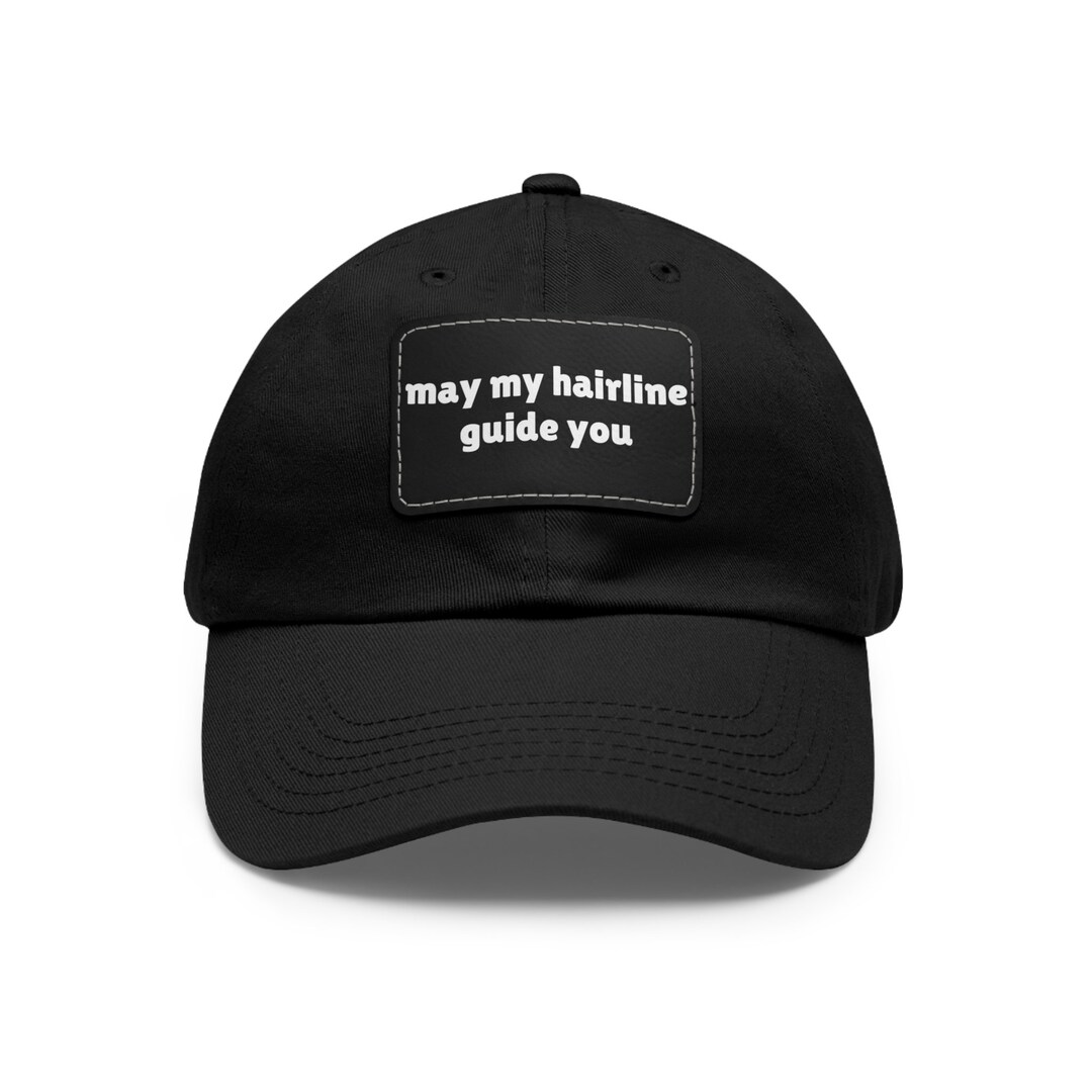 April Fools "may My Hairline Guide You" Hat With Leather Patch ...