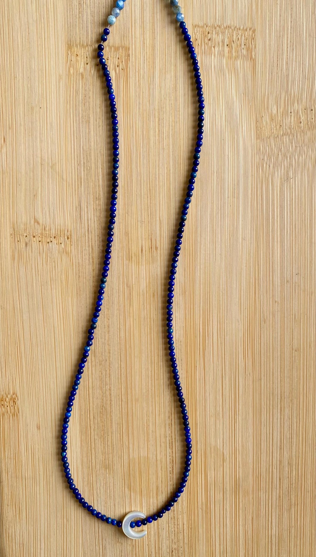 Lapiz Lazule Moon Soul Micro Choker Necklace - Etsy