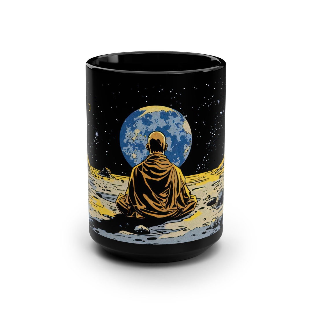 Celestial Serenity Meditation Mug, Sci-fi Tea Mug, Moon Coffee Cup ...