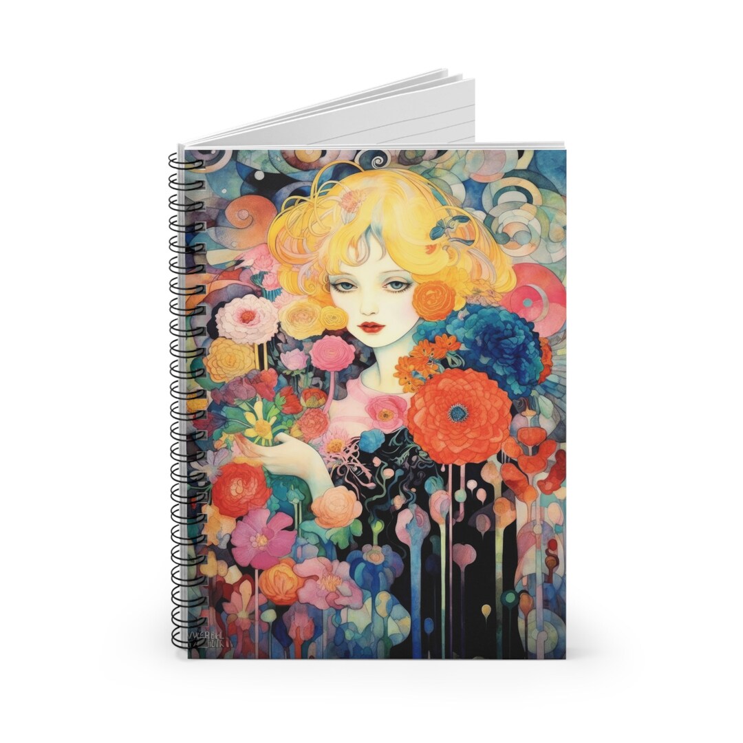Floral Forest Spiral Notebook, Nature Journal, Flower Diary, Botanical ...