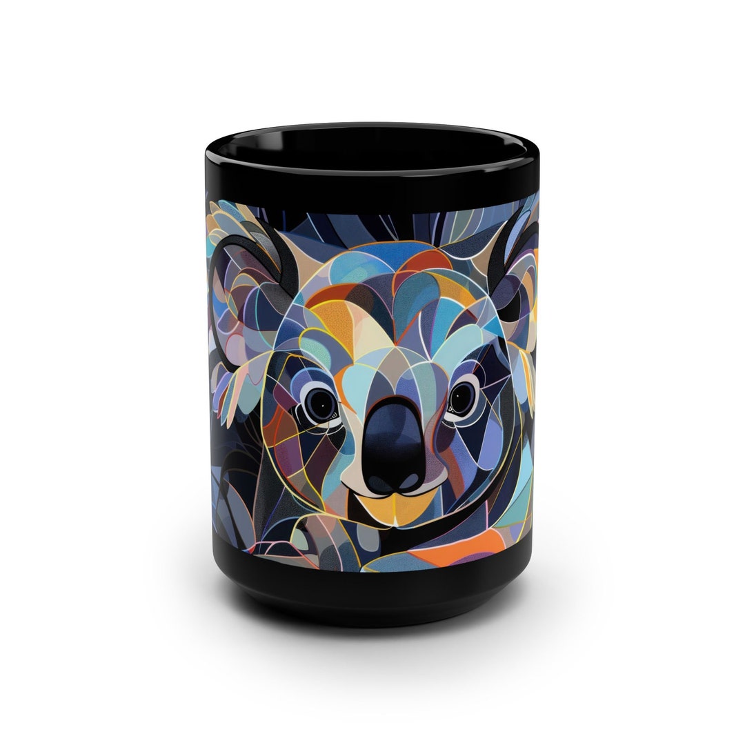 Koala Bear Cubism Ceramic Art Mug, Modern Art Mug, Coffee Break Mug ...