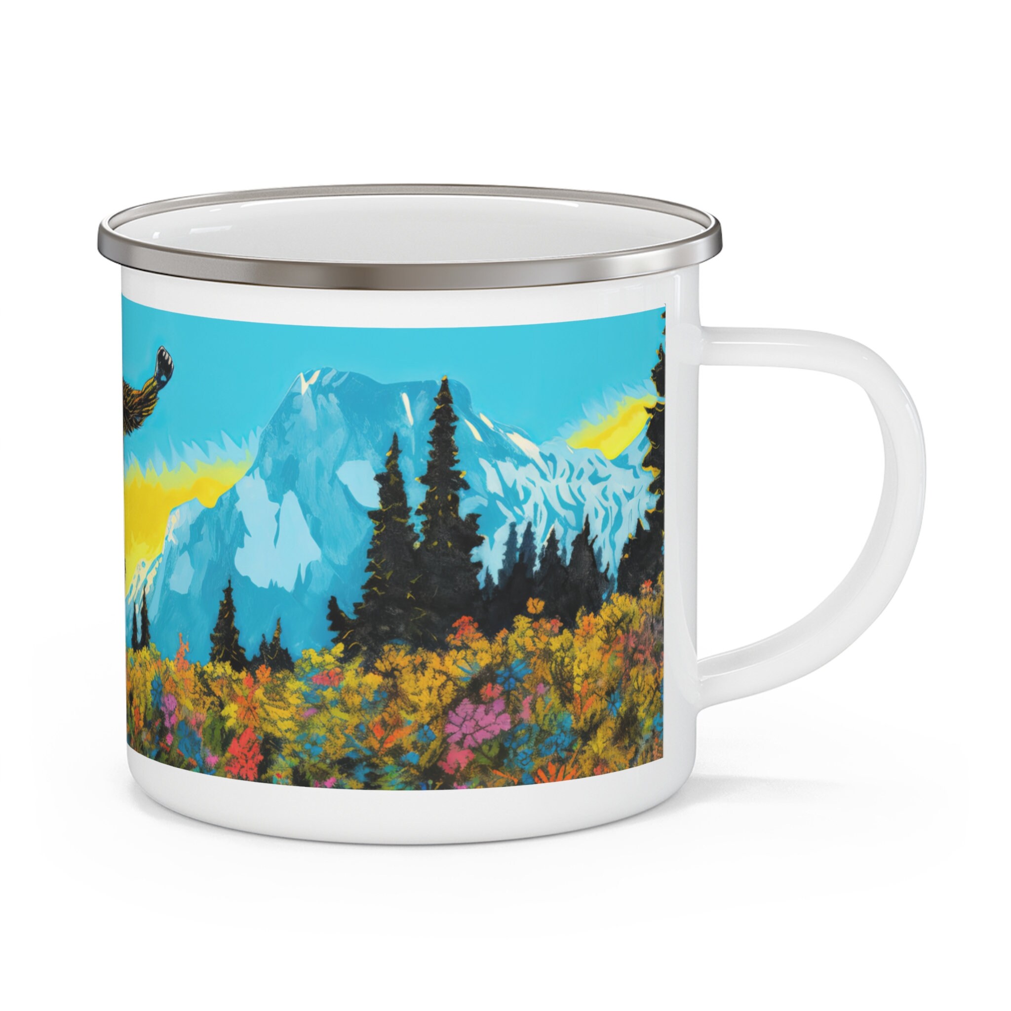 The Sound of Sasquatch Enamel Camping Mug Cryptid Camping - Etsy