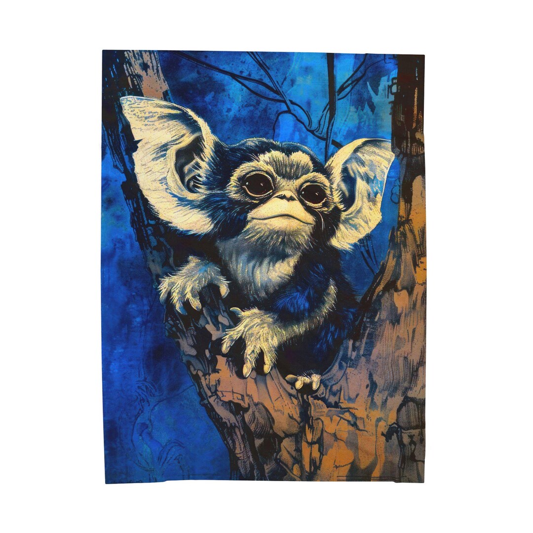 Cozy Gizmo Gremlin Mogwai Tree Hugger Velveteen Blanket – Experience ...