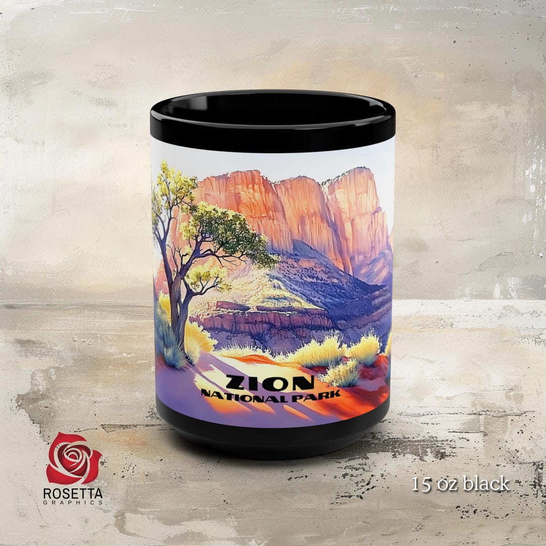 Zion Spring Awakening National Park Ceramic Mug – Retro Design ...
