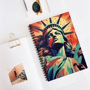 Lady of Liberty Spiral Notebook, Freedom Journal, Statue of Liberty ...