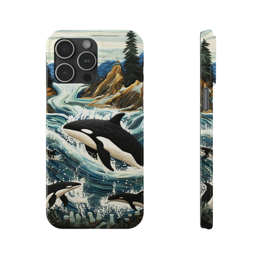 Orca iPhone Case, Marine Life Killer Whale Cell Phone Cover for 16 15 ...