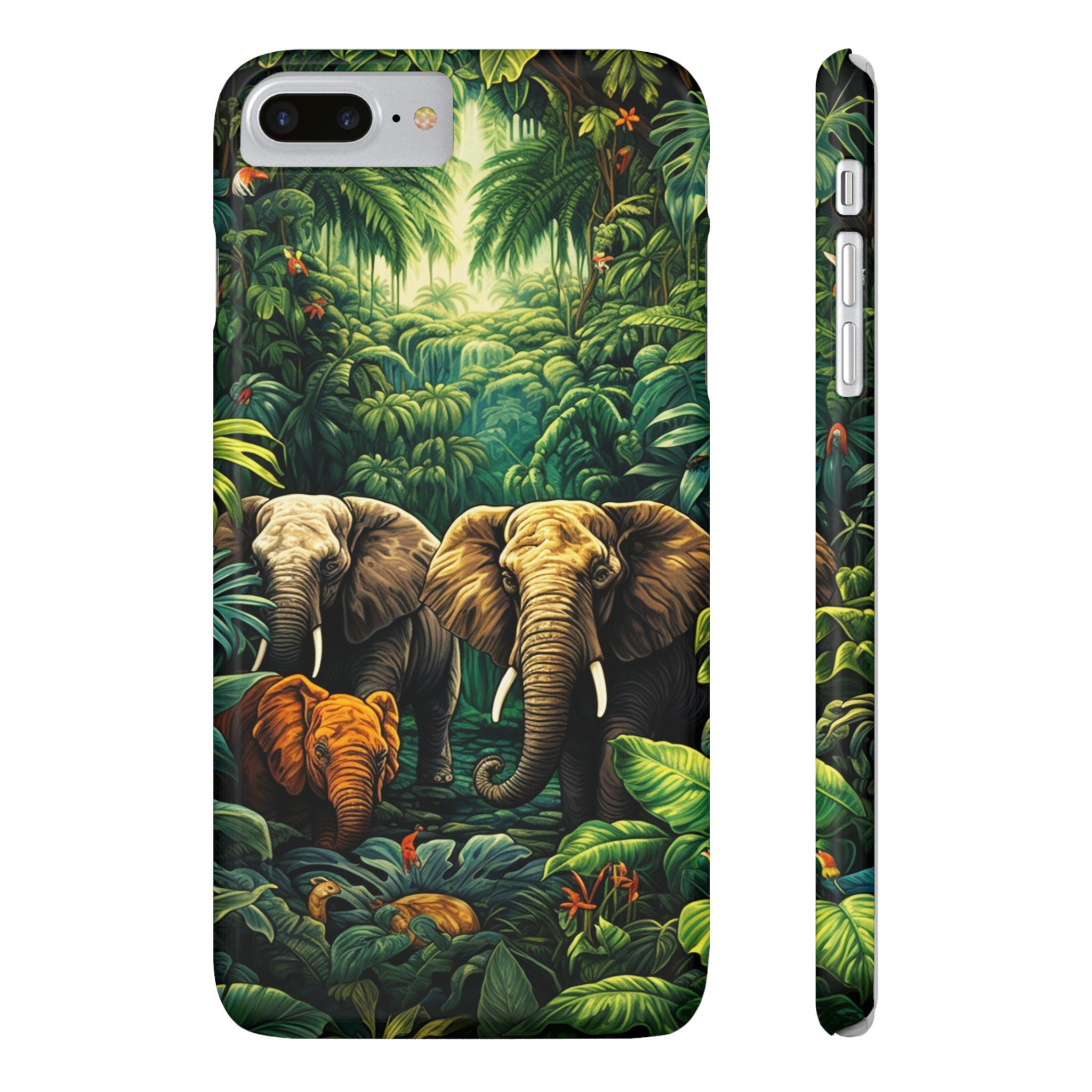 Elephant iPhone Case, Wild Safari Animals Cell Phone Cover for 15 14 13 ...