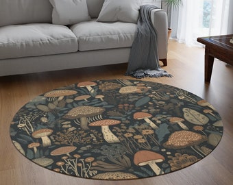 Cottagecore Mushroom Rug, Nature Inspired Large Area Rugs for Bedroom ...