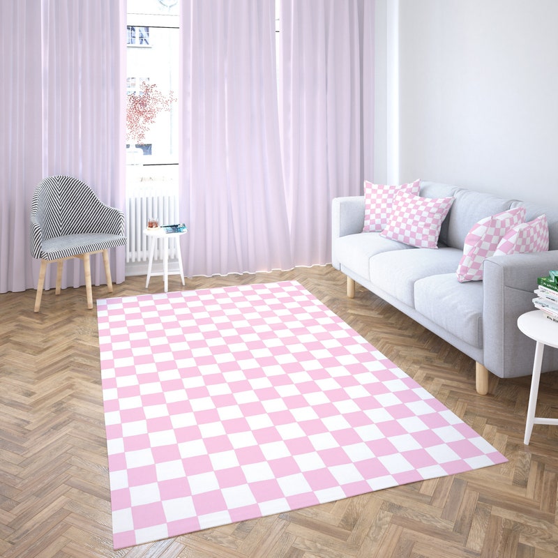 Checkered Rug - Etsy