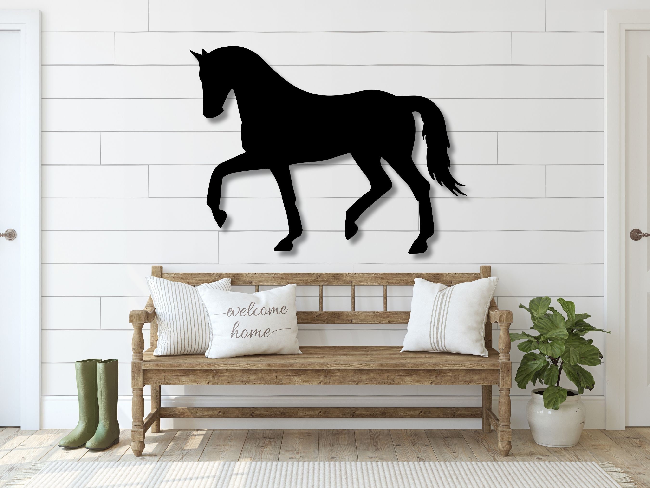 Horse Metal Wall Art, Horse Metal Sign Gift for Cowgirl Horse Lover ...