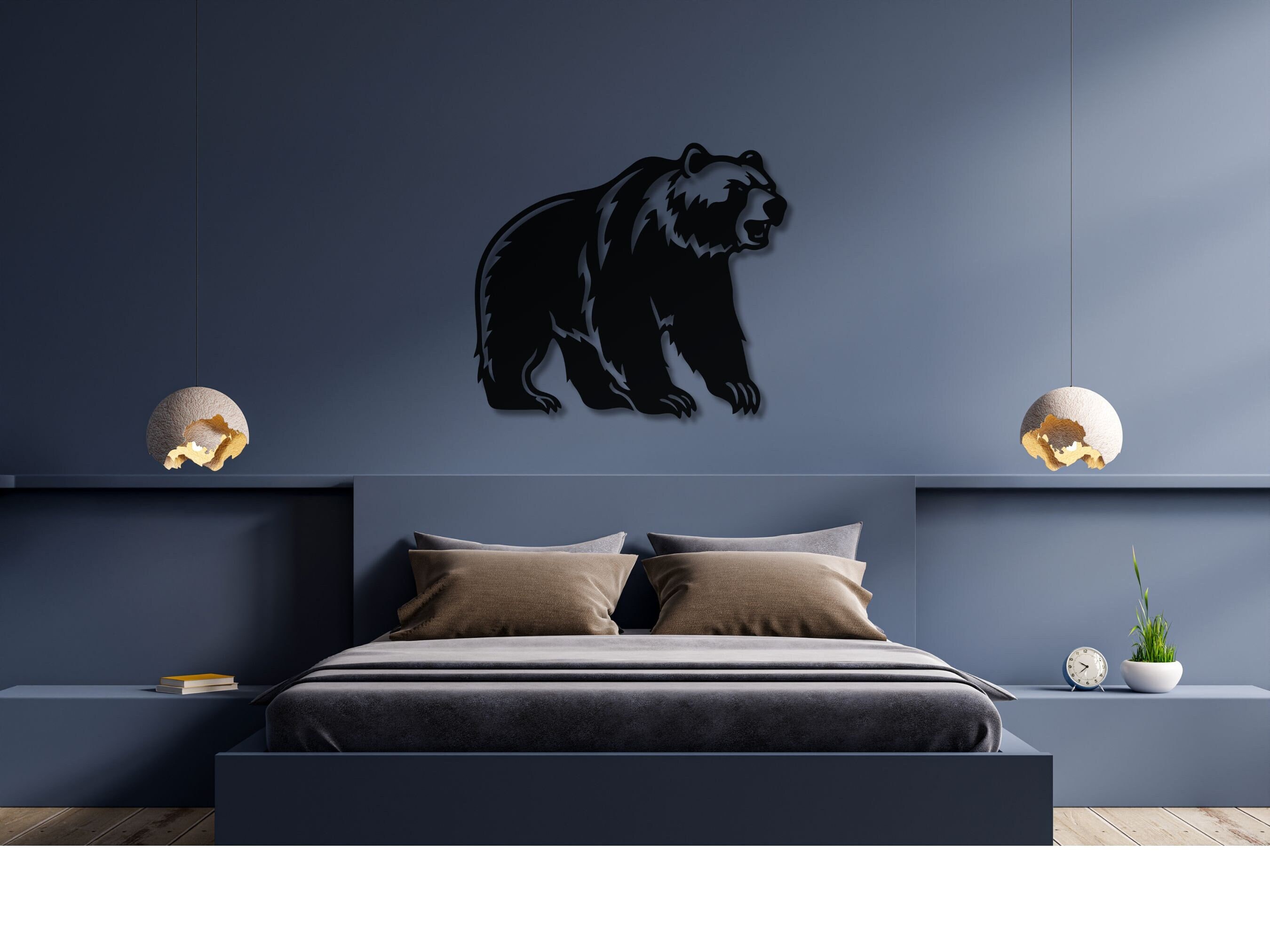 Bear Metal Wall Art, Outdoor Indoor Metal Art, Wildlife Lover Gift ...
