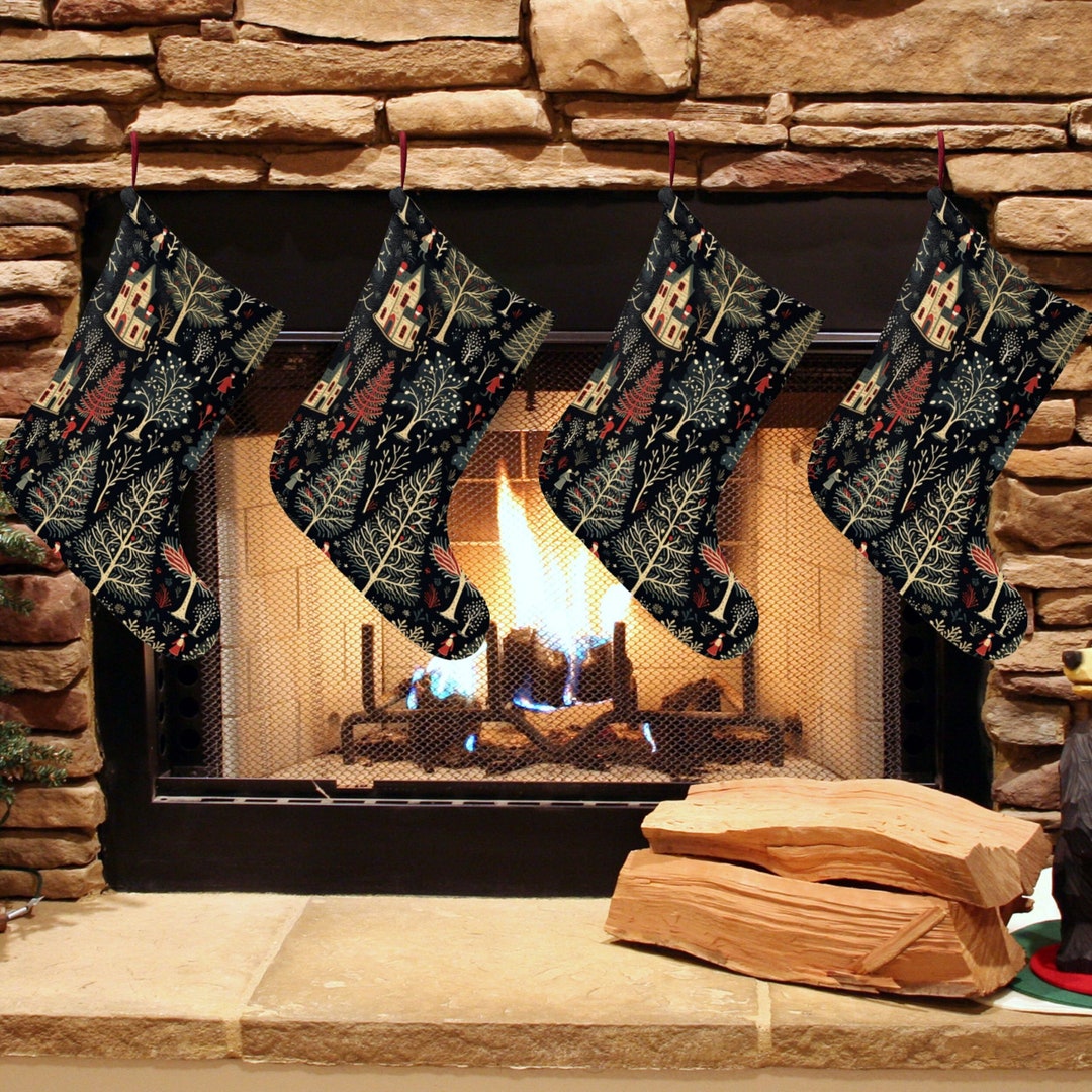 Goth Christmas Matching Stockings, Gothic Seasonal Decor Indoor ...