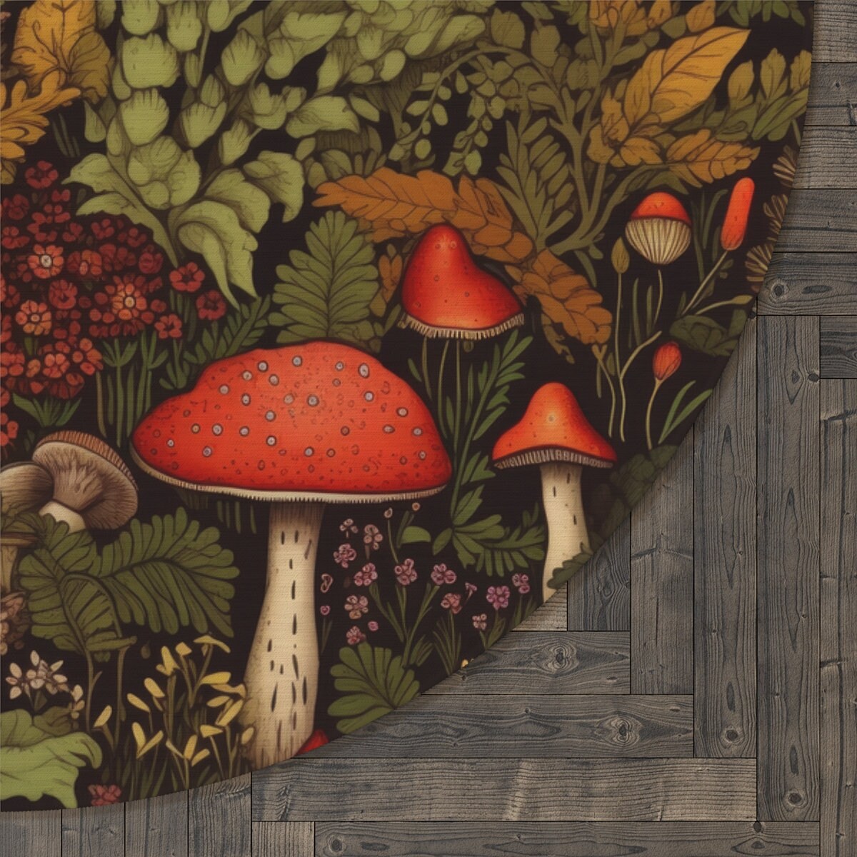Cottagecore Mushroom Rug Nature Inspired Large Area Rugs for - Etsy