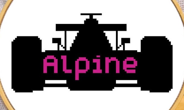 Alpine Car F1 Racing Cross Stitch Pattern - Etsy