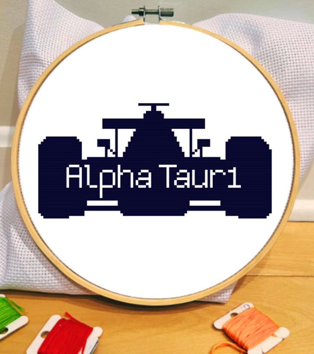 Alpha Tauri F1 Race Car Cross Stitch Pattern - Etsy