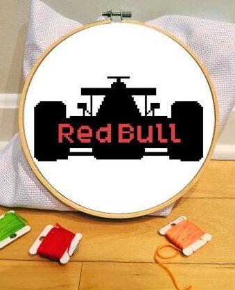 Red Bull Formula 1 Car Cross Stitch Pattern - Etsy