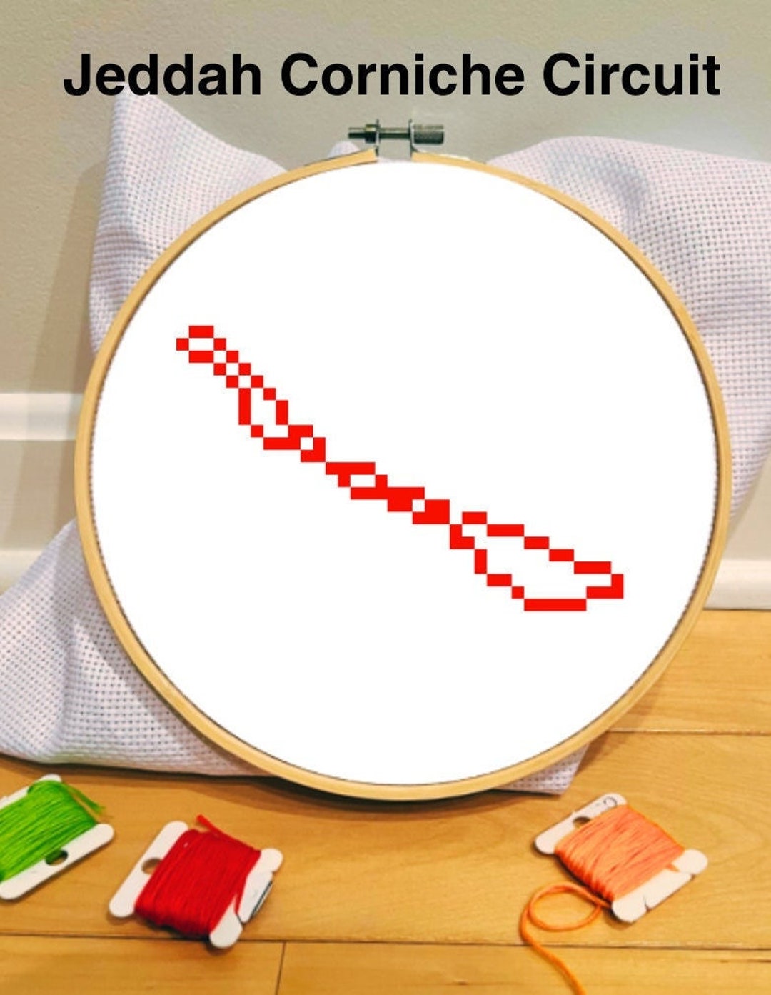 Jeddah Corniche Circuit Cross Stitch Pattern - Etsy