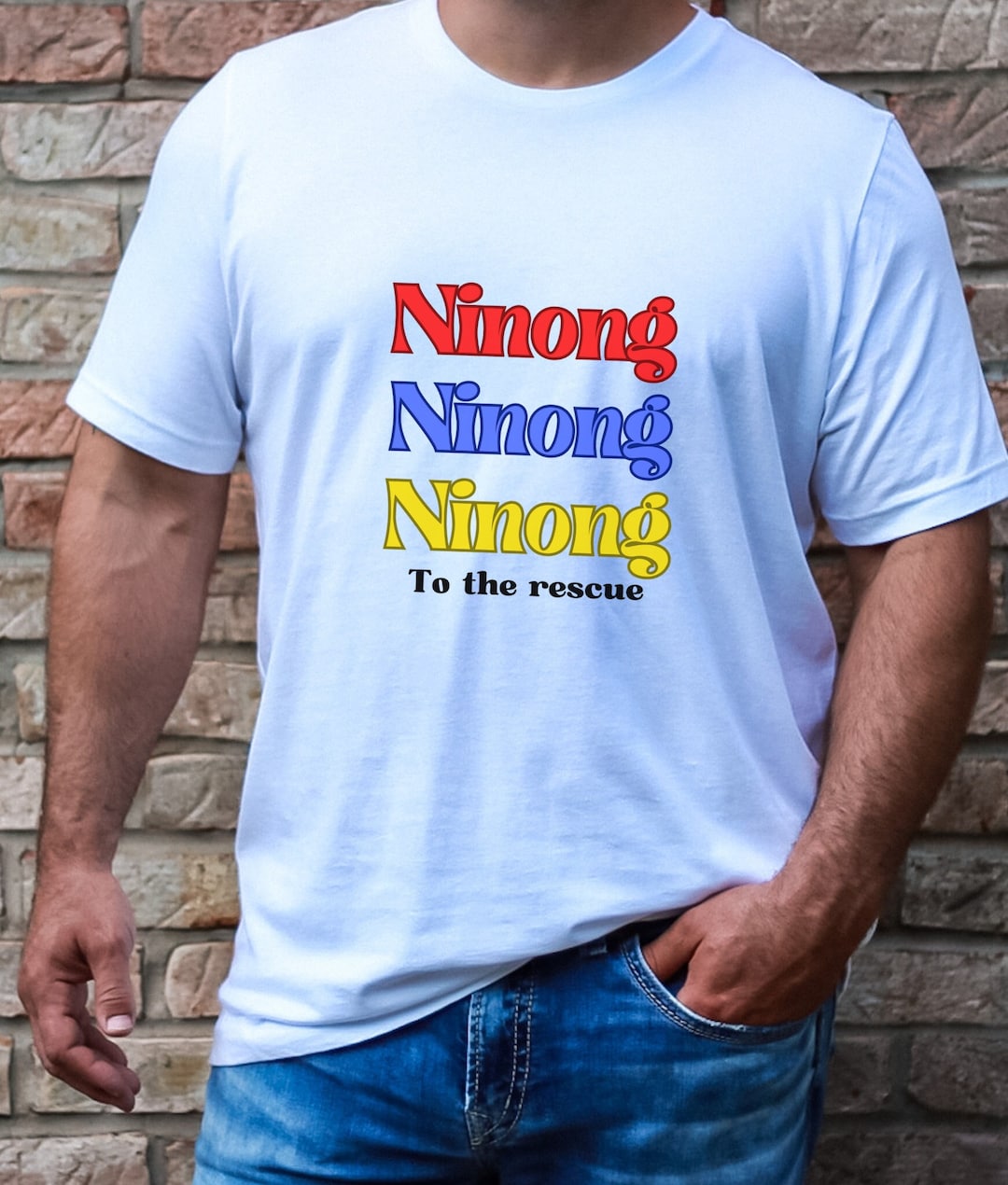 Ninong (god Father) to the Rescue Jersey Short Sleeve Tee, Men's Shirts ...