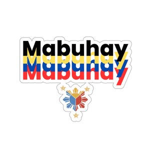 Mabuhay Kiss-cut Stickers, Pinoy Stickers, Filipino Gift, Pinoy Pride ...