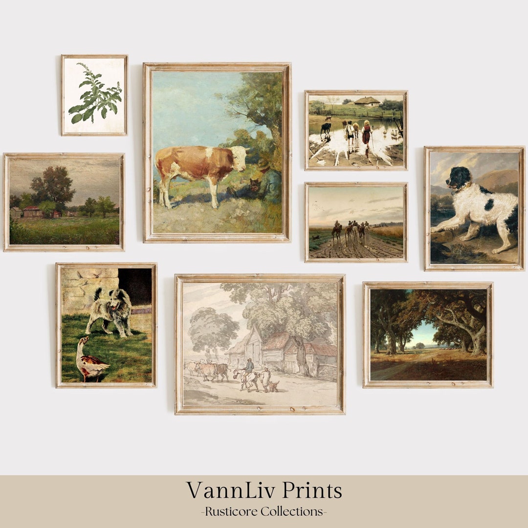 Farm Friends Gallery Wall Art Set Rural Living Decor PRINTABLE Set of 9 ...