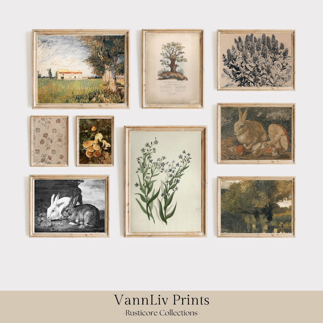 Farmhouse Storybook Gallery Wall Art Set Rural Living Decor - Etsy