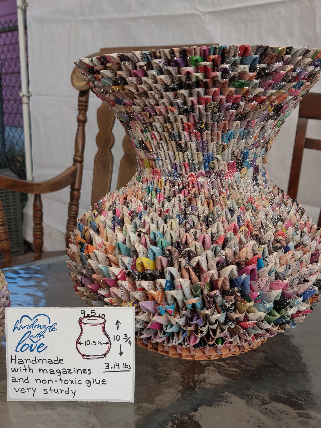 Glitter Newspaper Magazine Structure Sculpture From Mexico - Etsy