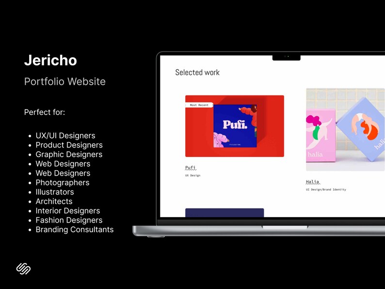 Portfolio Website Template for Designers, Squarespace Website Template ...