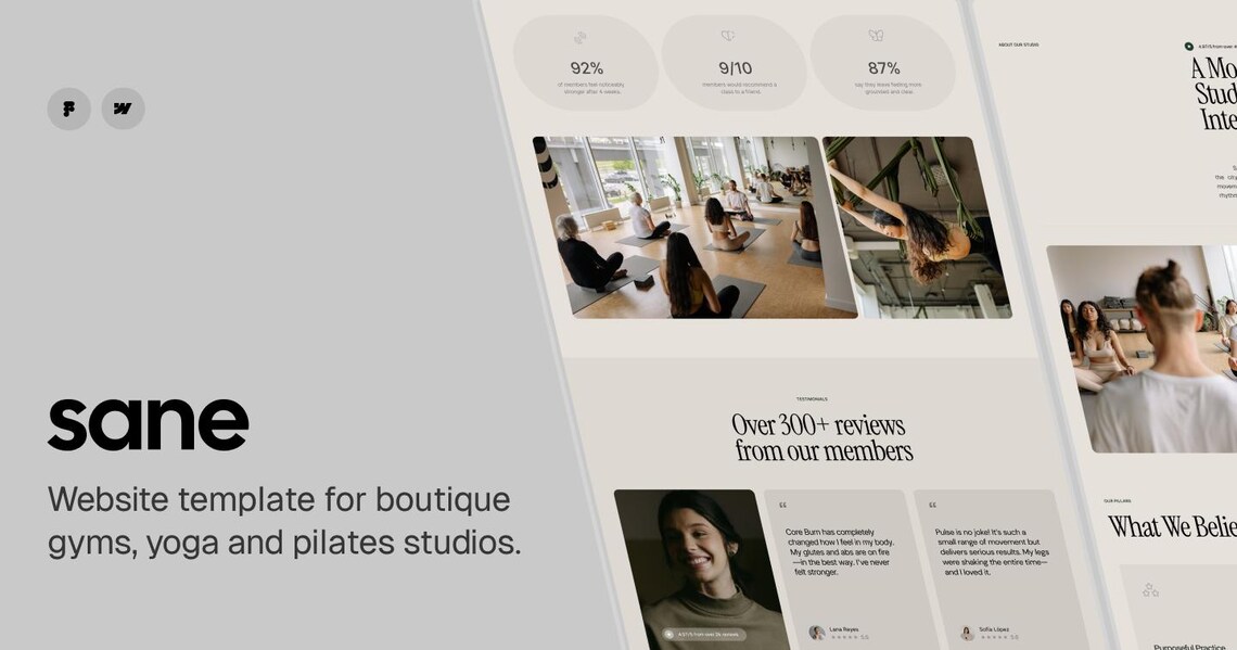 Sane - Website Theme for Boutique Fitness Studios / Pilates, Yoga, and ...