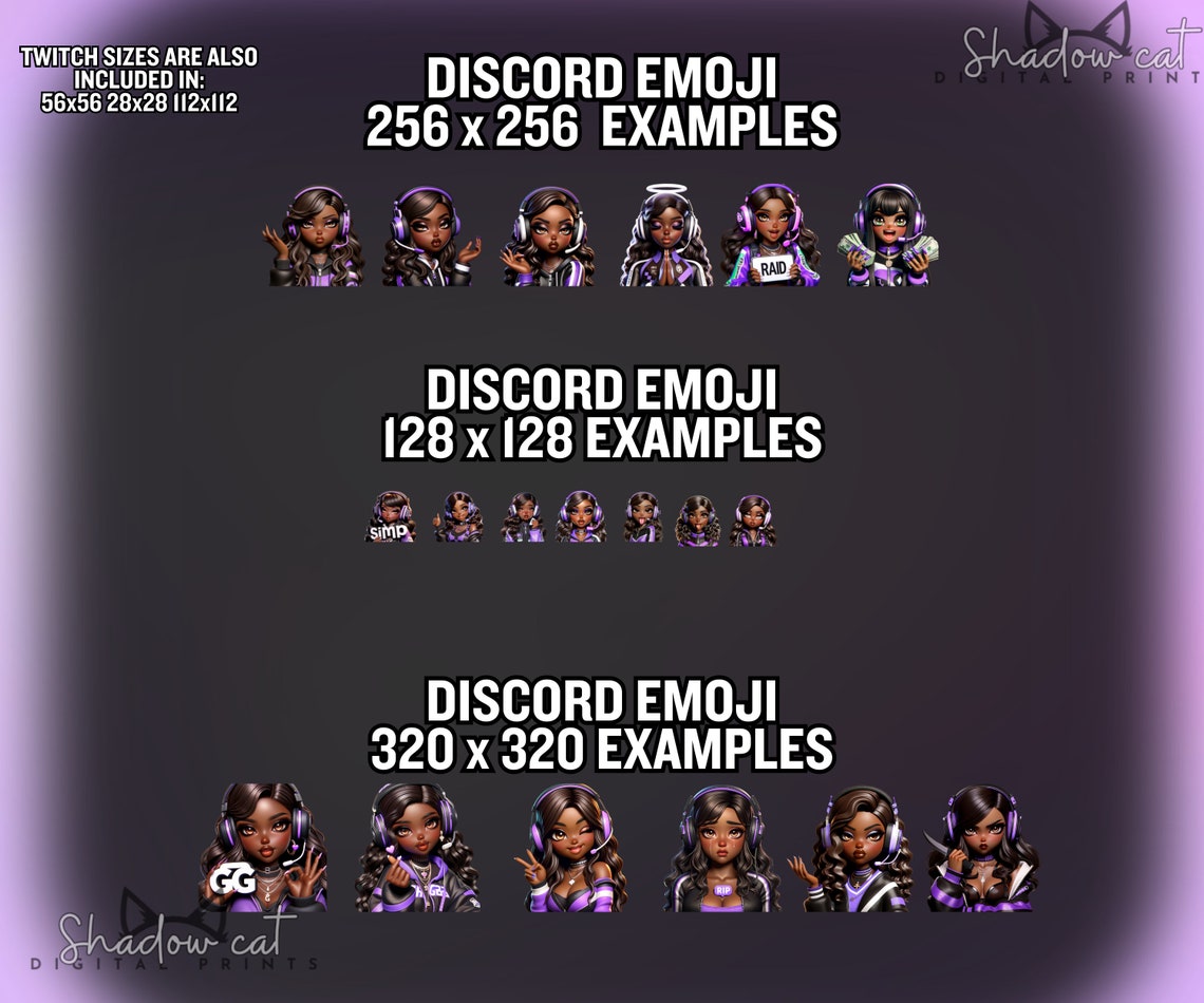 Black Girl Twitch Emotes / 100 Anime Black Girl Streamer Discord Emojis ...