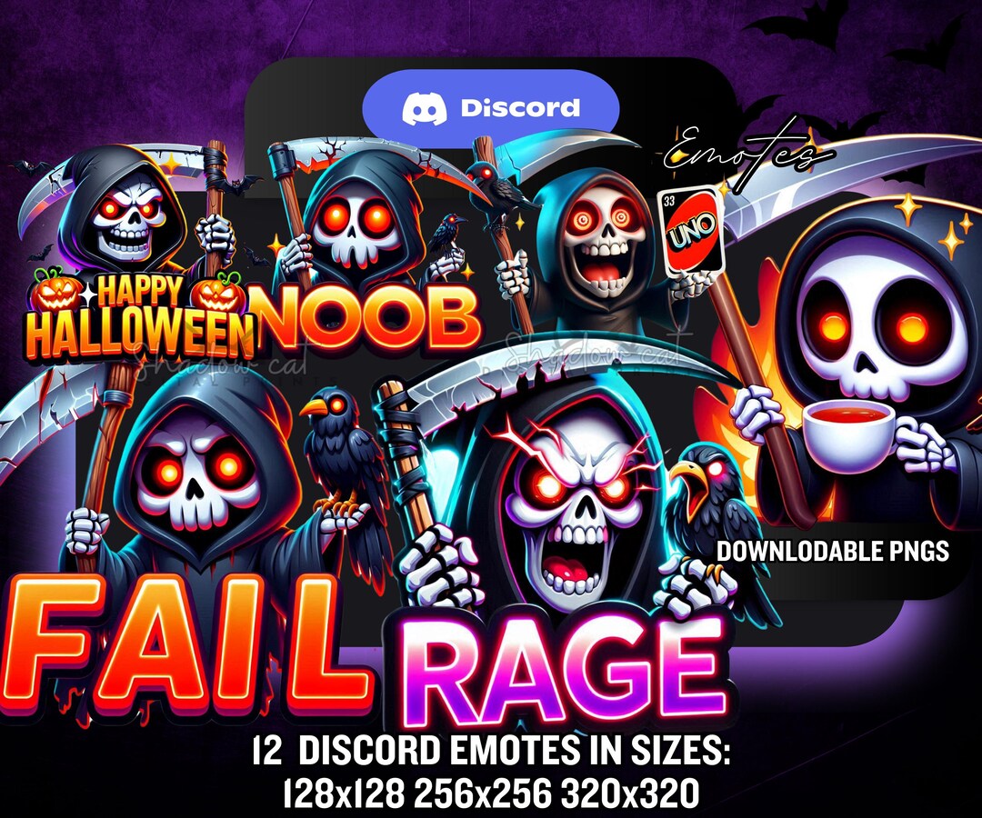 Discord Emotes / 12 Reaper Discord Emotes / Halloween Emotes / Spooky ...