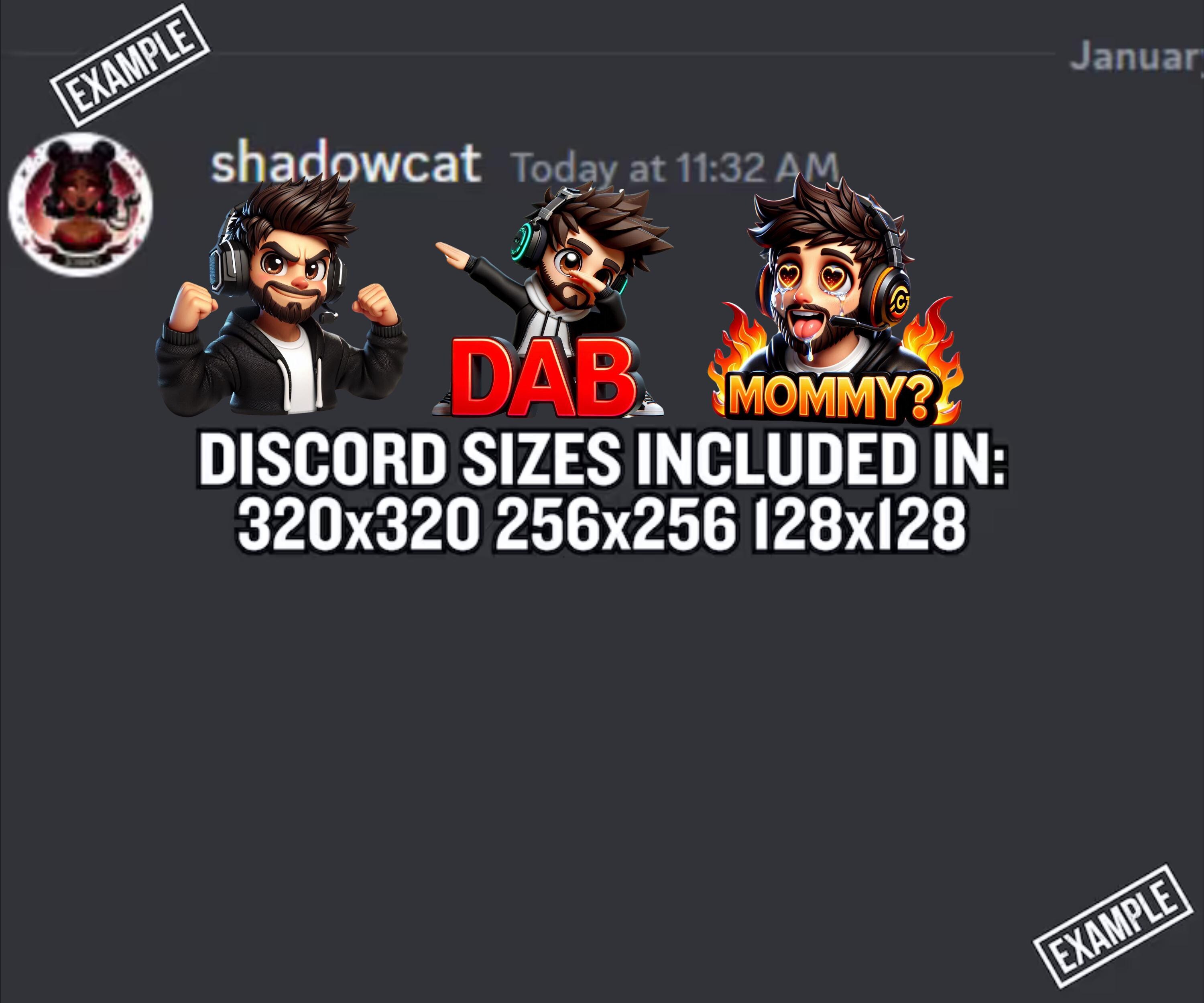 Male Discord Emotes / 12 Brown Hair Guy Discord Emotes / Boy Streamer ...